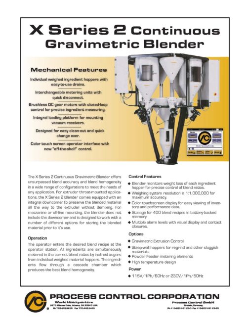 X_Series_2_Continuous_Blender - Process Control Corporation